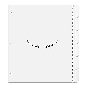 Jot & Mark Recipe Binder Tab Dividers with Blank Labels | 6 Customizable Organizer Dividers for 8.5" x 11" 3-Ring Binders (Black & White)