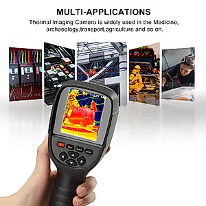 256X192 Higher IR Resolution HT-18+ Handheld Thermal Camera from HTI - Newest Update, IR Resolution Improved to 256x192 with 25 HZ, 300,000 Pixels, Easy to Read 3.2" Color Display, Includes Battery
