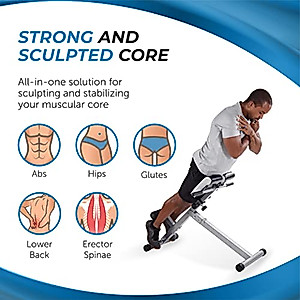 Stamina Hyperextension Bench 2014 - Adjustable and Foldable Exercise Bench Roman Chair with Smart Workout App - Up to 250 lbs Weight Capacity