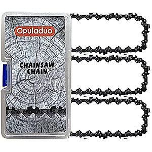 Opuladuo 3PC 8 Inch Replacement Chain for RYOBI P4360 RY43160 P4361, 8 in. Pole Saw Chain for WORX WG349.9 WG349-3/8" - .043" - 33 DL