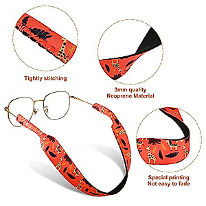 6 Pieces Kids Eyeglass Strap Nonslip Neoprene Glasses Holder Sunglasses Lanyard Eye Glasses Cord Holder Neck Strap Sports Safety Retainer for Boys Girls (Wild Animals, Green, Blue, Pink Princess)