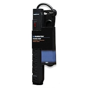 Manhattan, Power Strip with 5 Horizontal Outlets + 2 Adapter Outlets