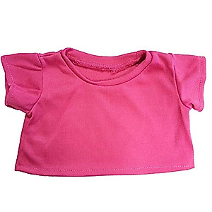 Heliconia Pink Basic T-Shirt Teddy Bear Clothes Fit 14" - 18" Build-a-Bear and Make Your Own Stuffed Animals