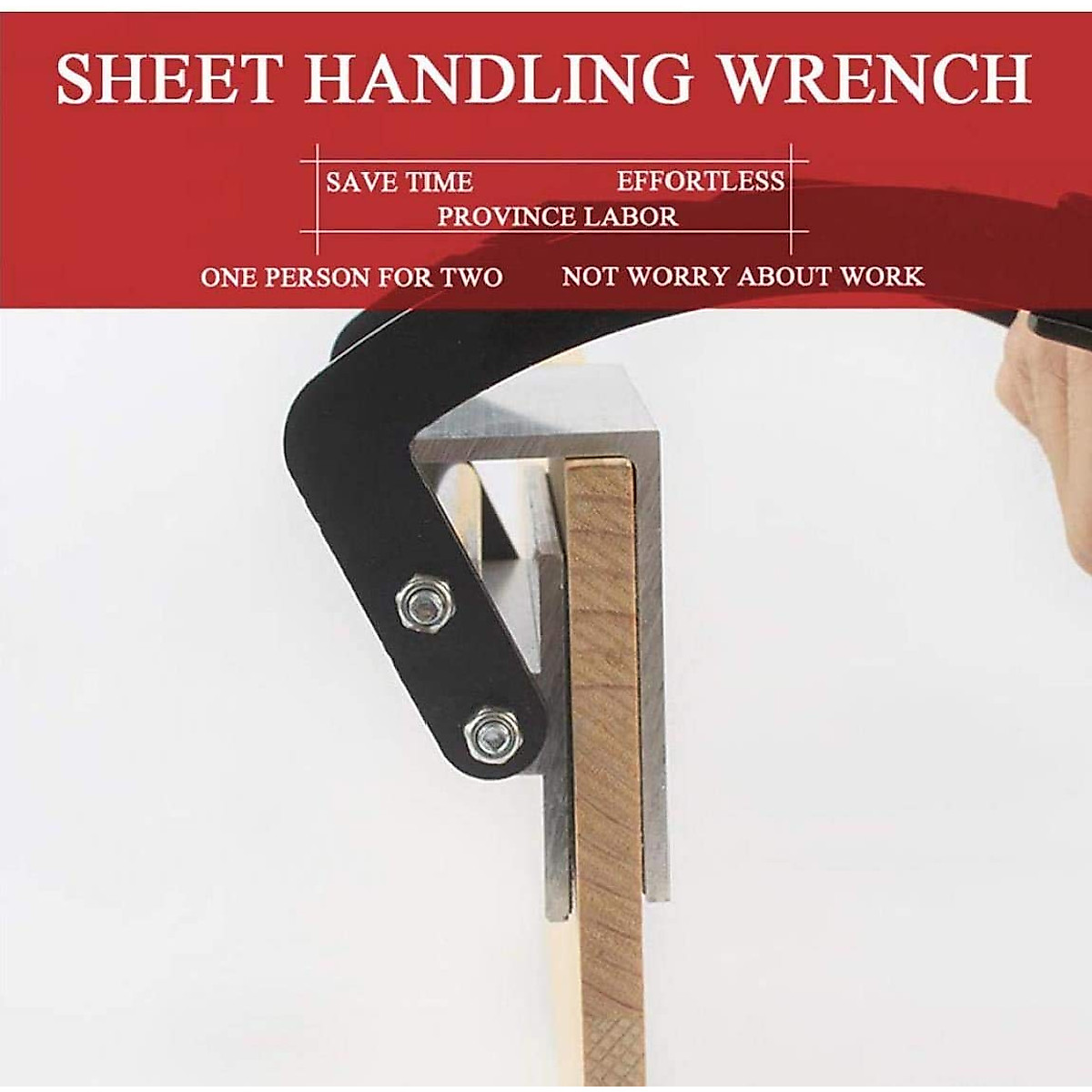 Plywood and Sheetrock Panel Carrier, Auto Adjusting Plywood Carrier Tool, Heavy Duty Gripper, Lifter and Carrying Tool, Drywall Hand Clamps Tools with Single Hand for Carpenter