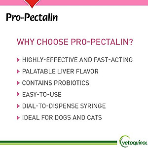 Vetoquinol Pro-Pectalin Chewable Tablets for Dogs & Cats – 250ct, Beef Liver Flavor – Helps Reduce Occasional Loose Stool & Diarrhea, Balance Gut pH, Support Normal Digestion & Intestinal Flora