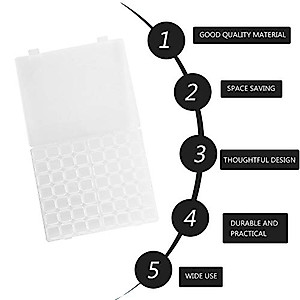 Nail Art Tool Jewelry Storage Box, 56 Grids Plastic Nail Art Storage Box Organizer Container with Removable Dividers Case for DIY Art Craft