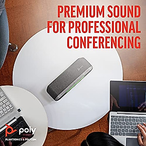 Poly - Sync 40 Smart Speakerphone (Plantronics) - Flexible Work Spaces - Connect to PC/Mac via Combined USB-A/USB-C Cable and Smartphones via Bluetooth - Works with Teams (Certified), Zoom & More