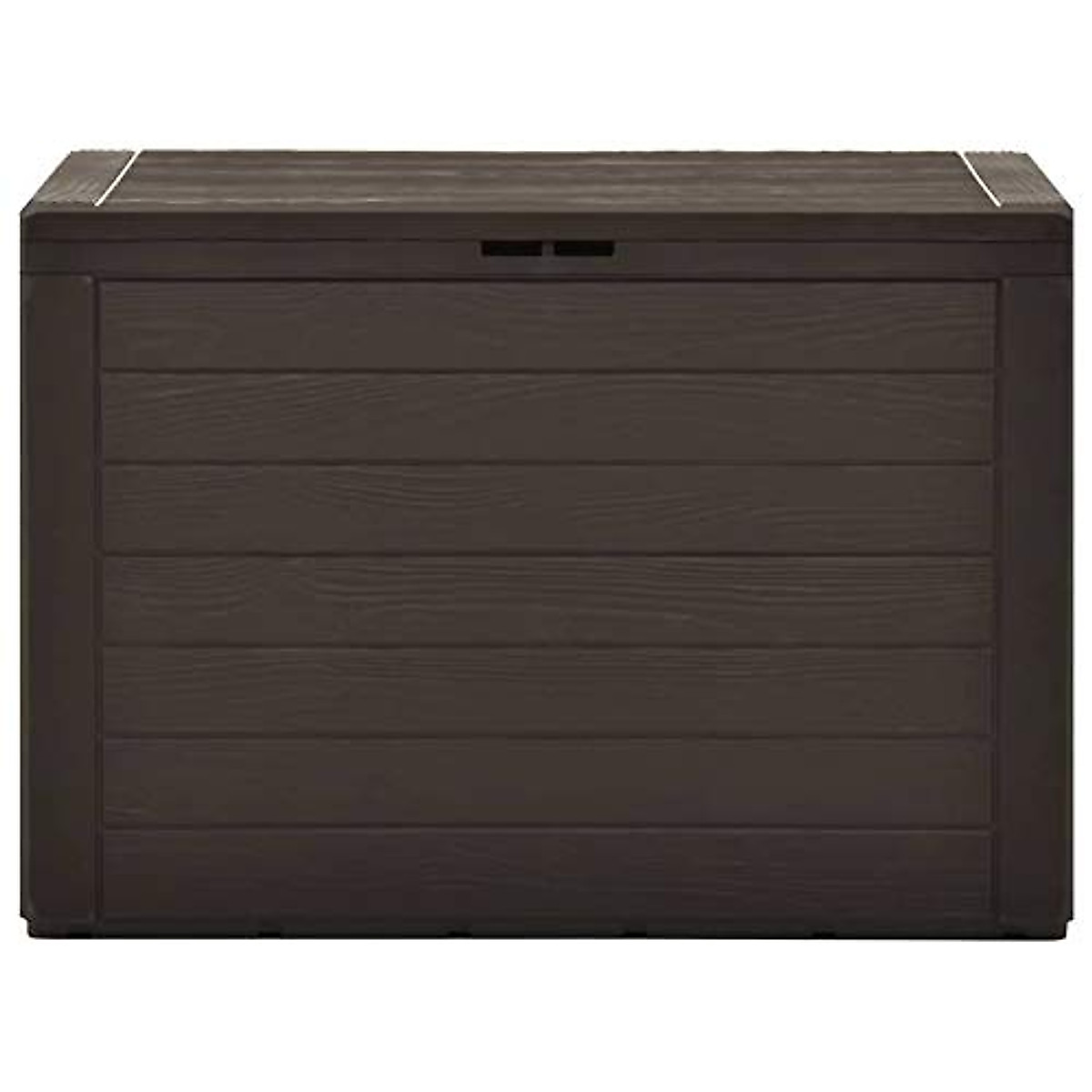 Festnight Garden Storage Box Deck Box Garden Organizer Toolbox PP Storage Cabinet 50.2 Gal Outdoor Furniture 38.7 x 17.3 x 21.7 Inches（Brown）