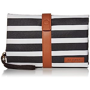 JJ Cole Diaper Changing Clutch for Baby Diapers and Wipes, Black & White Stripes