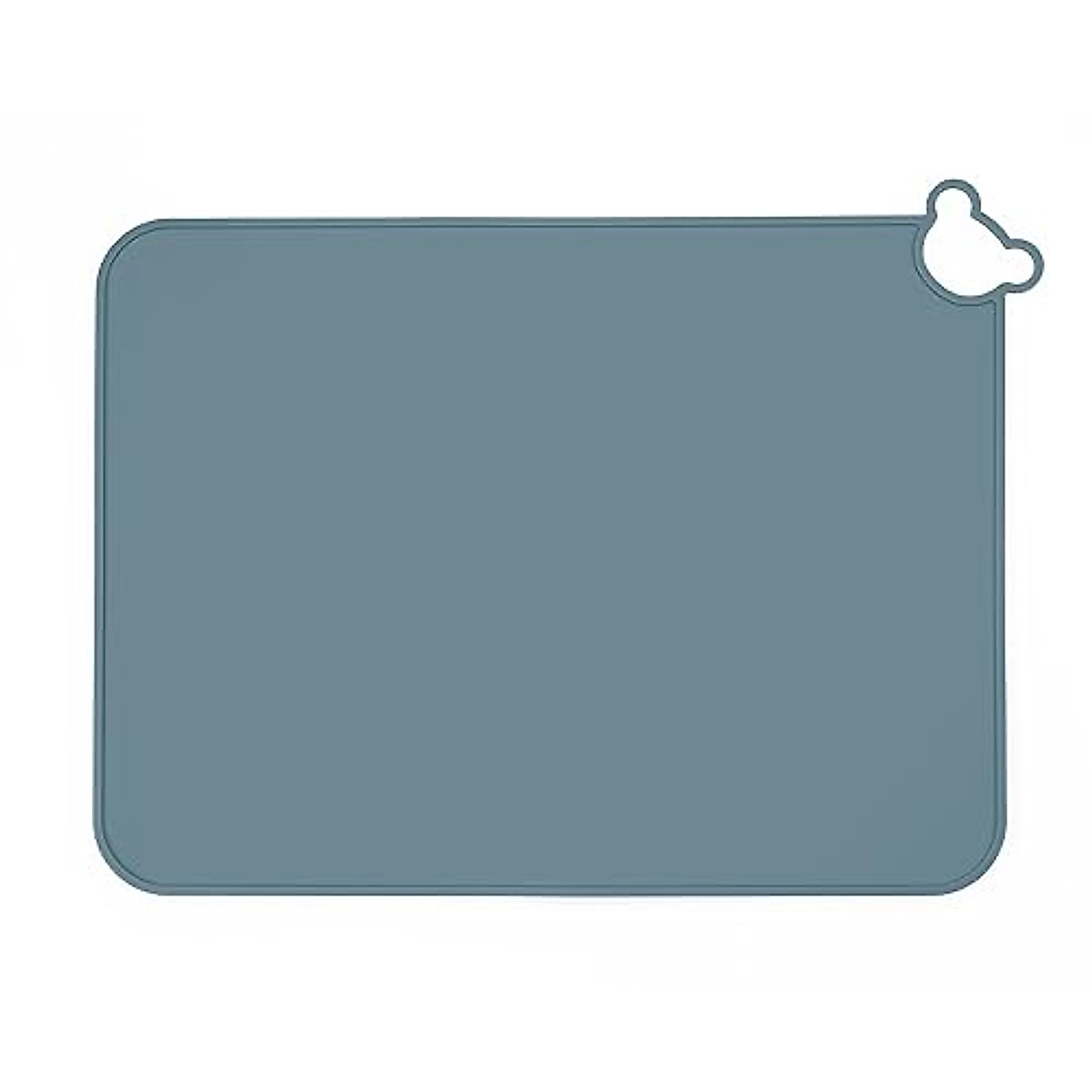 PandaEar 2 Pack Silicone Placemats for Baby Kids, Food Grade Non-Slip Eating Table Mats Portable Toddler Placemats for Dining Table & Restaurants -Blue & Brown