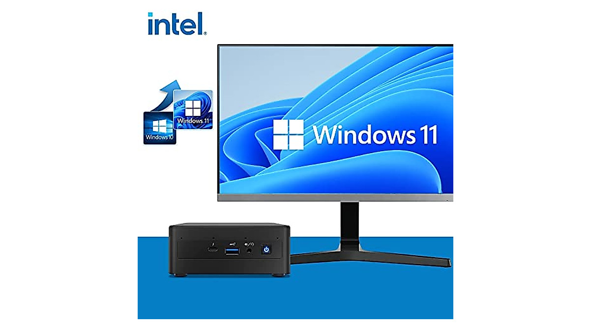 Intel NUC11PAHi7 Mini PC/HTPC,Mini Computer Windows 11,Four-Core i5 1135G7 - Up to 4.2 GHz Turbo ...