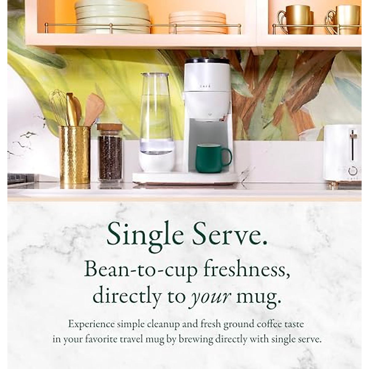 Café Specialty Grind and Brew Coffee Maker, Single-Serve Option, 10-Cup Thermal Carafe, WiFi Enabled Technology, Smart Home Kitchen Essentials, SCA Certified, Barista-Quality Brew, Matte Black