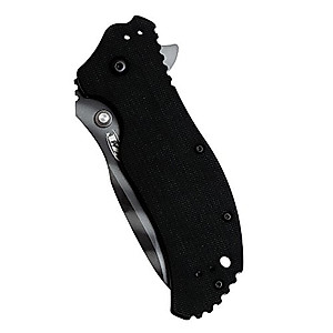 Zero Tolerance 0350TS; Folding Pocket Knife; 3.25 in. S30V Stainless Steel Blade with Tiger-Stripe Tungsten DLC Coating, G-10 Handle, SpeedSafe Assisted Opening and Quad-Mount Pocketclip; 6.2 OZ.