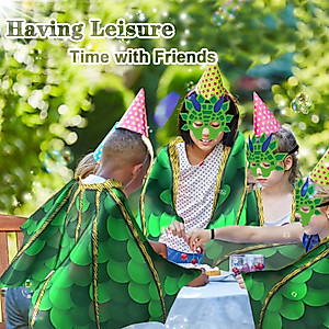 iROLEWIN Dragon-Wings-Costume for Kids and Dinosaur Mask-Girls Boys Halloween Dino Dress Up Cape Birthday Party Favors Gifts