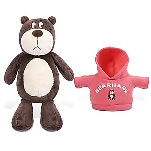 Wpond Super Soft Cuddly Plush Animal Bear Toys with Cute Costum,10.6" Plush Toy,Birthday Christmas Valentine New Year's Gifts for Boys Girls Ladies Pink