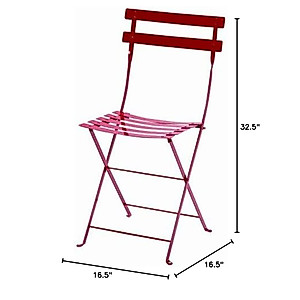 Fermob Bistro Folding Chair - Set of 2 (Poppy Red)