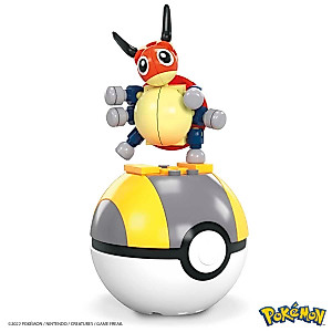 Mega Pokemon Ledyba Building Set with 38 Compatible Bricks and Pieces and Poke Ball, Toy Gift Set for Ages 6 and up