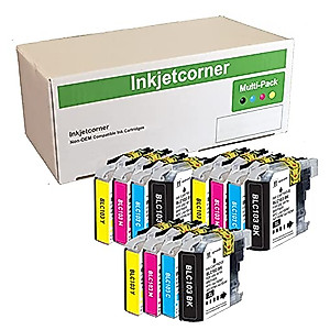 Inkjetcorner Compatible Ink Cartridges Replacement for LC103 BLC103 (3 Black 3 Cyan 3 Magenta 3 Yellow, 12-Pack)
