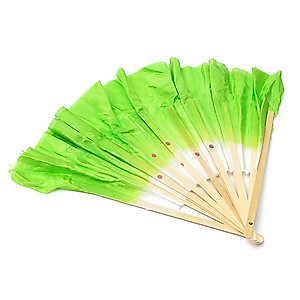 Handmade Handle Belly Dance Fan Silk Fan Dance Fan Dance Fan Double-Sided Gradient Yangko Fan
