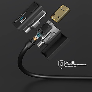 CableDirect – 8K DisplayPort & DP Cable, Special A.I.S. Shielding & Official VESA Certification – 3ft (for DP 1.4 Gaming PCs/laptops/Graphics Cards/Monitors, Supports 4K@120Hz, 144Hz/165Hz/240Hz)