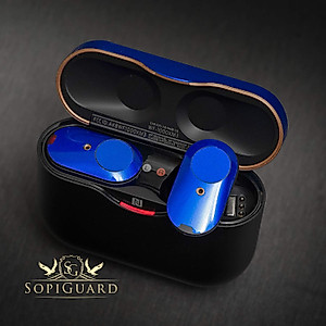 SopiGuard Skin for Sony WF-1000XM3 Earbuds Precision Vinyl Sticker Wrap (3M Brushed Gunmetal Gray)