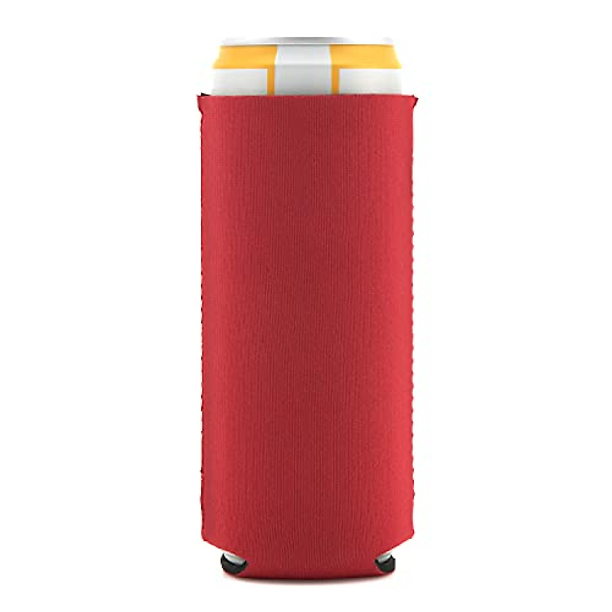 Snertz 10 Pack Slim Can Cooler Red Blank DIY Sublimation Durable Neoprene Insulated Skinny Beer, Seltzer,Can Holder Cooler Sleeve Coolies Fits 12 Oz Cans.