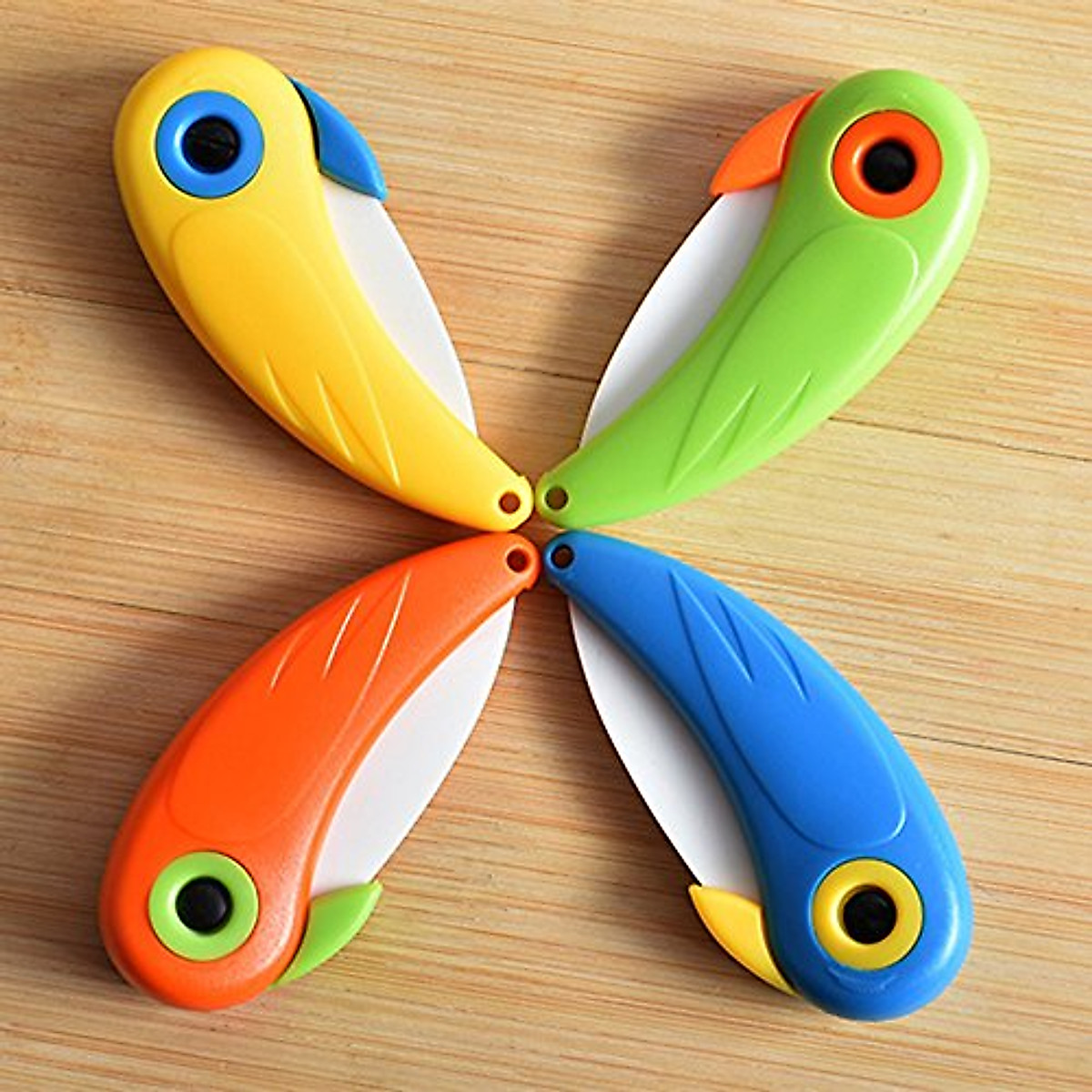Creative Bird Shape Collapsible Portable Folding Ceramic Fruit Knife Paring Knife (four Colors Optional)
