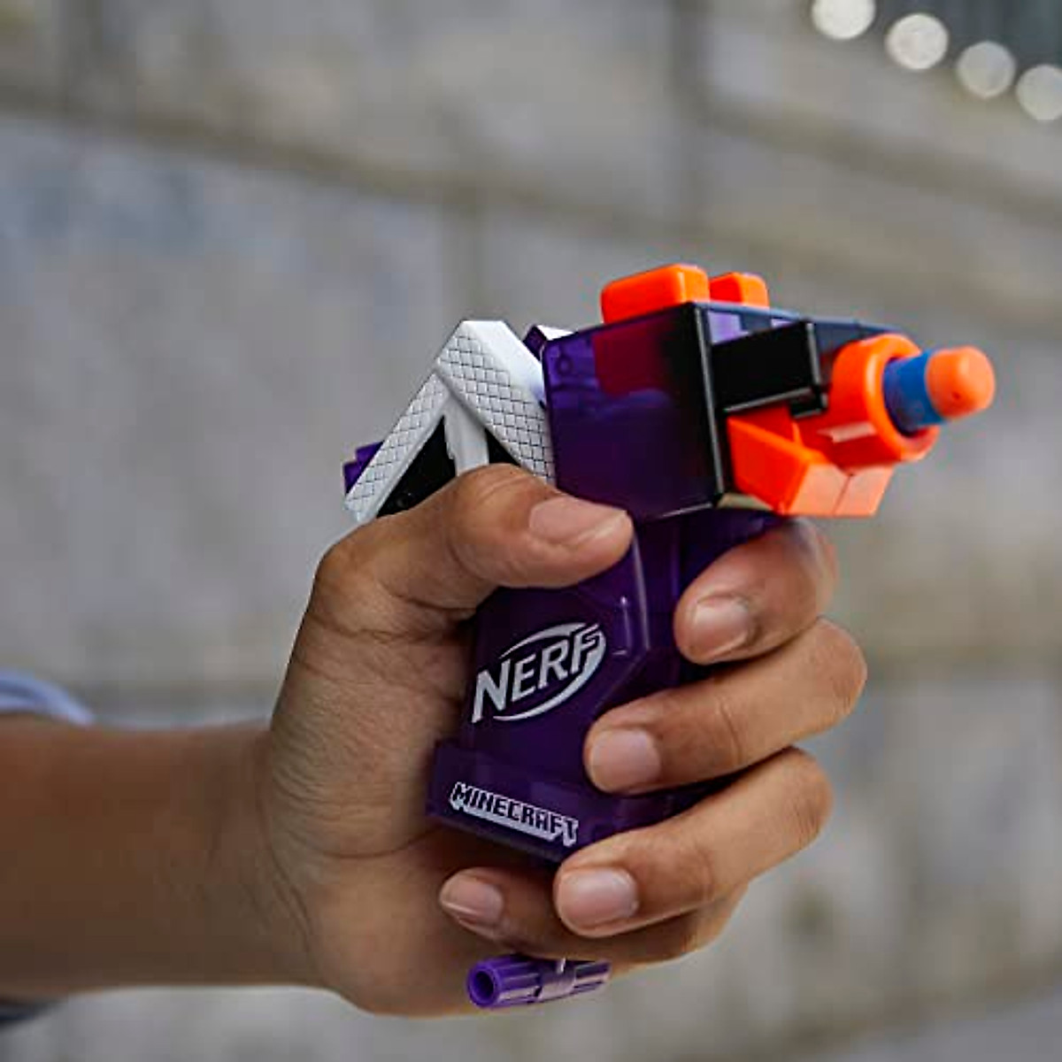 NERF MicroShots Minecraft Ender Dragon and Elder Guardian Mini Blaster 2-Pack, 4 Elite Darts, Pull to Prime Handle (Amazon Exclusive)