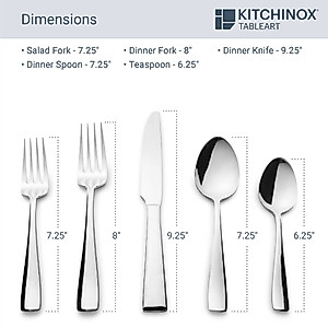 Kitchinox Flatware, Service for 4/20 Piece Set, Julia