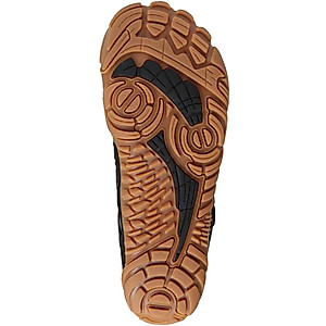 WHITIN Men's Trail Running Shoes Minimalist Barefoot Wide Width Toe Box Size 12 Gym Workout Fitness Low Zero Drop Sport Breathable Beach Black Gum 45