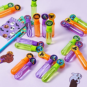 JOYIN 24 PCS Halloween Bubble Wands, 6 Character Styles Bubble Bottles for Kids Girls Boys Gift Toys, Novelty Bubble Blower Party Favor Supplies, Outdoor Indoor Activity Use