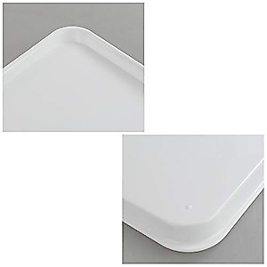 DynkoNA Fast Food Trays, Plastic Serving Tray, White, Set of 6