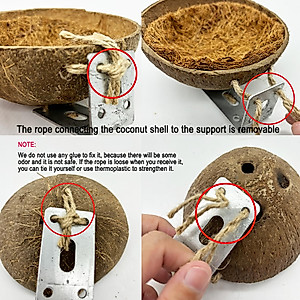 Tfwadmx Bird Nests Natural Coconut Shell Parrot Breeding Hatching Nesting Box Cage Hatch House Hut Cave for Small or Medium Finch Parakeet Accessories Toys –(2 Pcs)