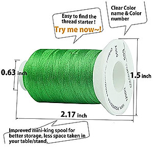 Simthread Polyester Embroidery Thread, 28 Spools Embroidery Machine Thread, 500M (550Y) Each Thread Spool, Colors Compatible with Janome & Robison-Anton Colors 28 Janome Colors-3