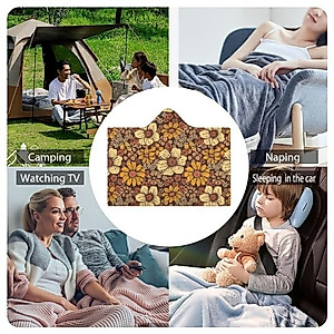 TaoYTao 50"x60" Women Summer Retro Floral Blanket Hoodie, Foldable Wearable Funny Hooded Blanket Robe Cloak, Christmas Birthday Gifts Anniversary For Wife Girlfriend Women