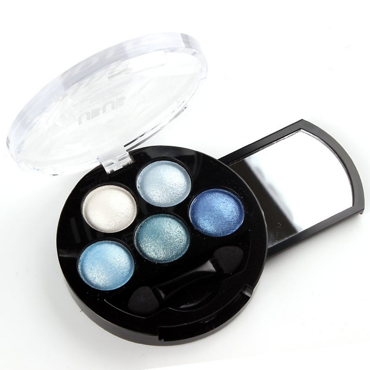 Mallofusa Portable 5 Colors Eye Shadow Palette Trendy Eyeshadow Powder Glitter Makeup Metallic Shimmer Charming Highlight Look (Ice Age) 4.7oz