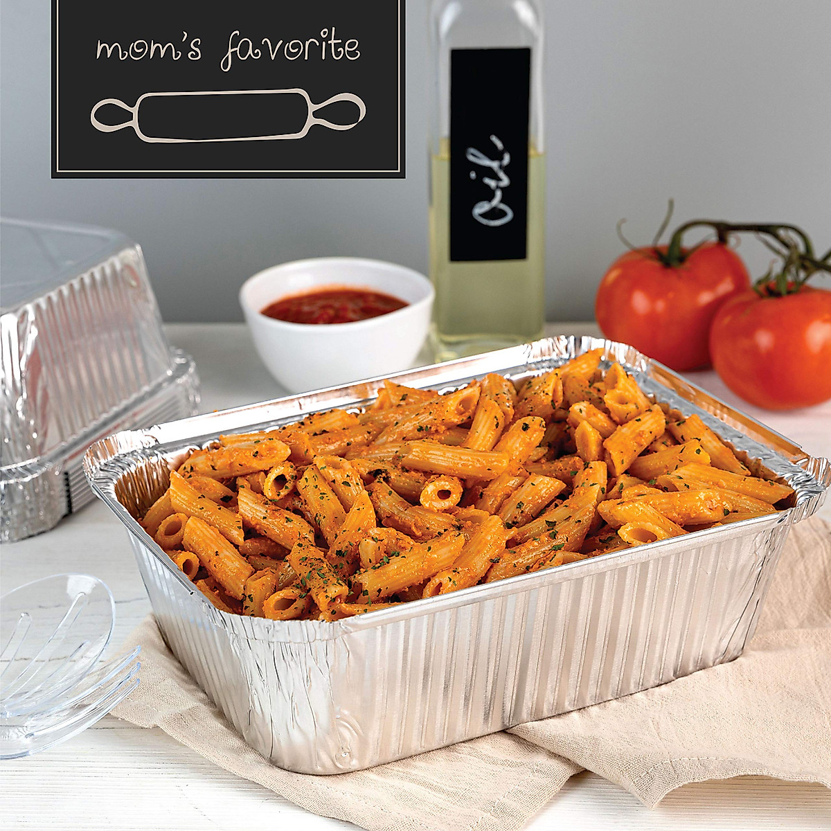 PLASTICPRO Disposable 5 LB Aluminum Takeout Tin Foil Baking Pans 7'' X 10'' X 3'' Inch Bakeware - Cookware Perfect for Baking Cakes,Brownies,Bread, Meatloaf, Lasagna, Pack of 10