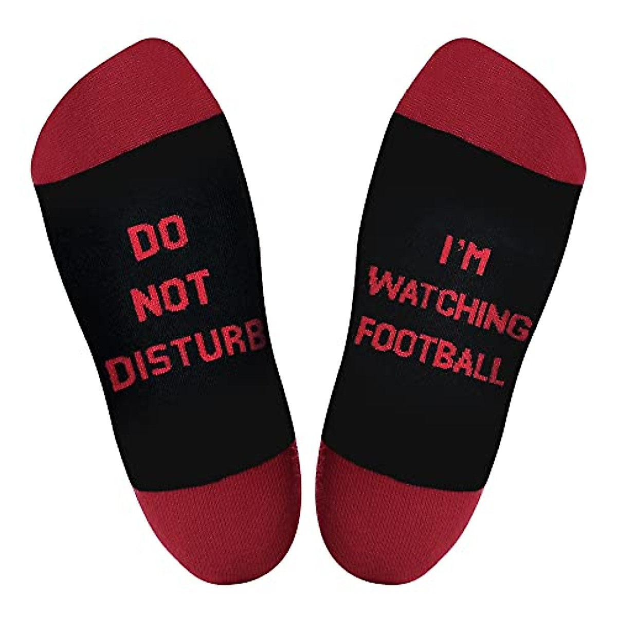 Funny Football Socks for Men Women Teens Boys - DO NOT DISTURB,I'M WATCHING FOOTBALL Novelty Fun Crew Socks-Funky Cotton Crazy Socks with Sayings-Valentines Day Funny Gifts Silly Stocking Stuffers