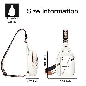 Telena Sling Bag for Women Crossbody Fanny Packs for Women Fashion Chest Bag with Adjustable Strap Beige Brown