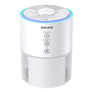 Air Purifiers for Home Bedroom Up to 310 Sq Ft, 22dB H13 True HEPA Filter with Fragrance Sponge, Night Light, Timer, Effectively Clean 99.97% of Dust, Smoke, Pets Dander, Pollen, Odors, BS-03 Pro