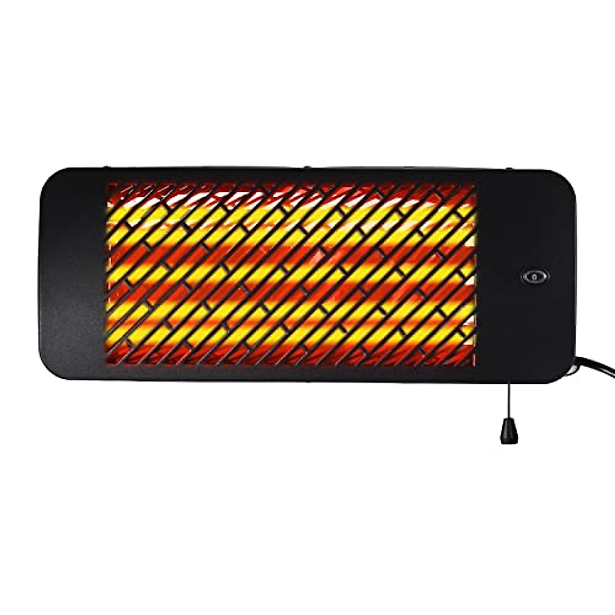 HUMSURE Electric Quartz Tube Wall Mount Infrared Patio Heater 1500w, Waterproof And Lightweight For Dining Room, Patio, Backyard, Garage And Deck, Standard, Black