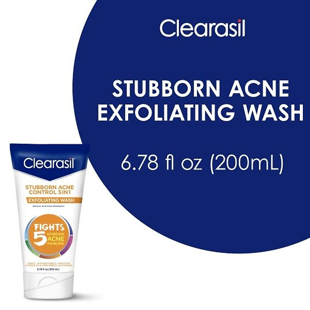 Clearasil Ultra 5in1 Exfoliating Wash, 6.78 oz. (Pack of 3)