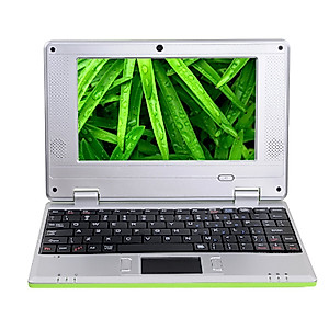 Goldengulf 7 Inch Portable Mini Computer Laptop PC Netbook for Kids Android 12 Quad Core 32GB WiFi Built in Camera Netflix YouTube Flash Player (Green)