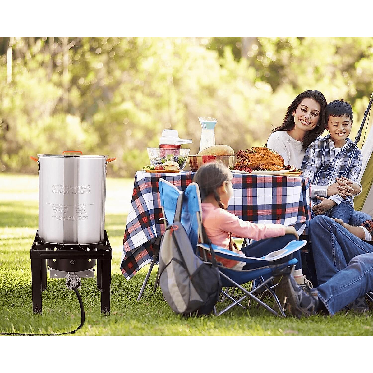 Lafati Turkey Fryer Set, 30QT & 10QT Pots with Large Steamers, and 54,000BTU High Output Burner for Camping, Outdoor Parties, Thanksgiving