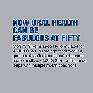 CloSYS Silver Fluoride Mouthwash, 16 Ounce (Pack of 2), Gentle Mint, for Adults 55+, Alcohol Free, Dye Free, pH Balanced, Fights Cavities and Strengthens Tooth Enamel