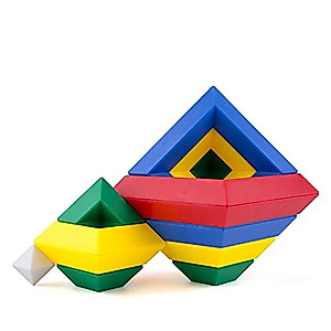 Agirlgle Building Blocks Stacking Toys for Kids Stacker Toy 3D Puzzle Stem Toys Pyramid Speed Cube， Creative Educational Toys for Kids Preschool Learning Toys Stacking Block