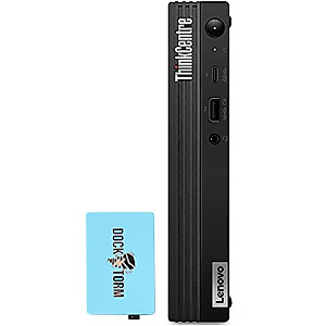 Lenovo ThinkCentre M70q School & Business Mini Desktop (Intel i5-10400T 6-Core, 16GB RAM, 256GB PCIe SSD, Intel UHD 630, WiFi 6, BT 5.2, HDMI, RJ-45, Display Port, W10P) w/Hub
