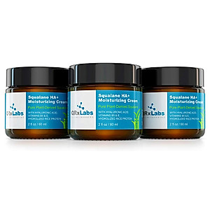 Pure Plant-Based Squalane HA+ Moisturizing Cream with Hyaluronic Acid – Organic ECOCERT Approved USDA Certified Squalane Derived from Sugarcane – Moisturizer For Face, Body & Skin - 2 fl / 60 ml