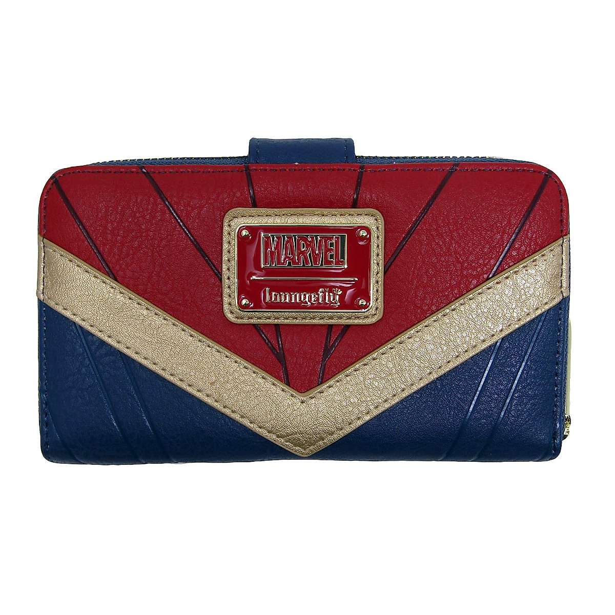 Loungefly x Captain Marvel Debossed Suit Wallet (Multicolored, One Size)