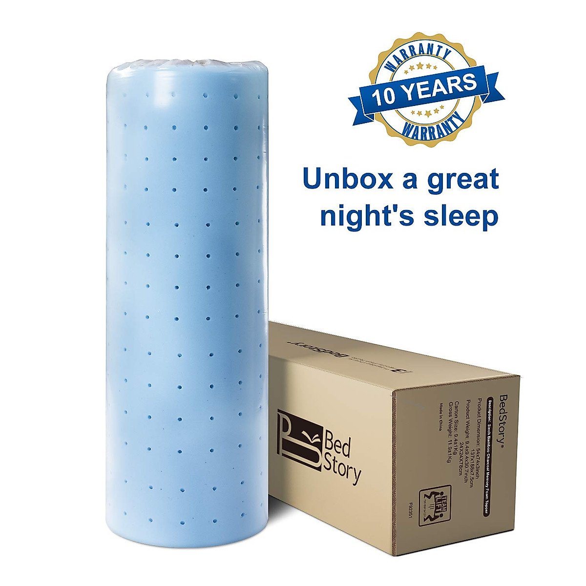 BedStory Mattress Topper Twin, 3 inch Memory Foam Mattress Topper, 1.8" Memory Foam Topper Plus 1.2" Firm Foam Mattress Topper, Cooling Bed Topper RV Mattress Pad for Back Pain Relief, CertiPUR-US